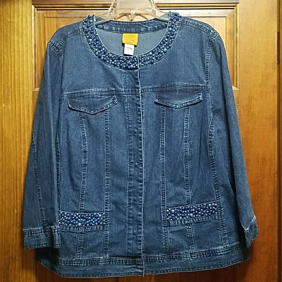 Ruby Rd. | Jackets & Coats | Embellished Jean Jacket | Poshmark
